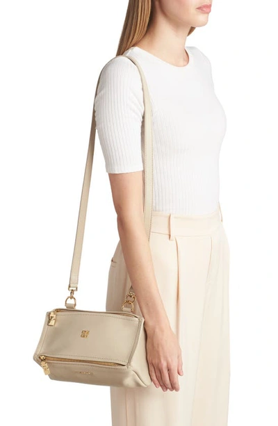 Givenchy Mini Pandora Leather Crossbody Bag In Natural Beige | ModeSens