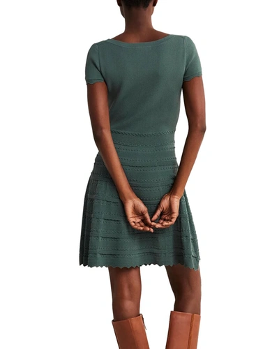 Boden Detail Mini Dress In Green | ModeSens