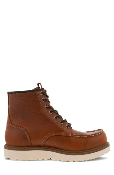 Ecco Staker Moc Toe Boot In Cognac | ModeSens