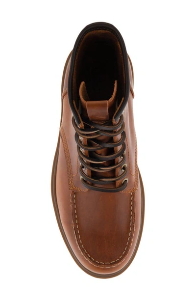 Ecco Staker Moc Toe Boot In Cognac | ModeSens