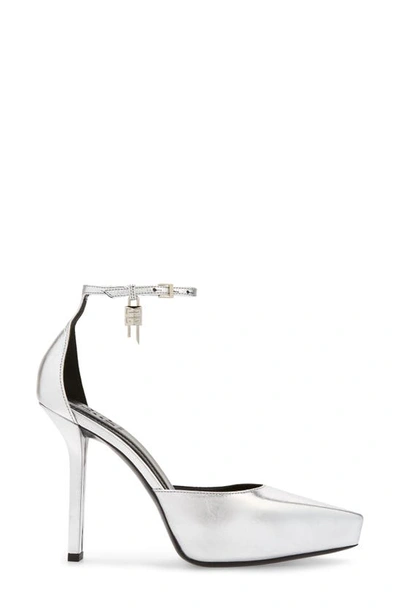 Givenchy G Lock Metallic Platform Pumps In Silver | ModeSens
