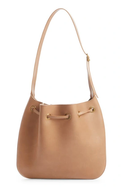 Saint Laurent Paris Vii Medium Ysl Drawstring Hobo Bag In Nero | ModeSens