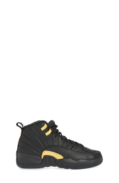 Jordan Kids' Air 12 Retro Basketball Shoe In Black/yellow | ModeSens