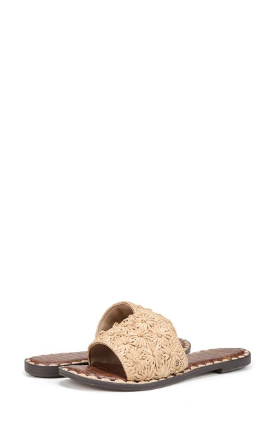 Sam Edelman Raffia Slide Sandal In Beechwood | ModeSens