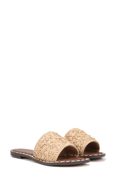 Sam Edelman Raffia Slide Sandal In Beechwood | ModeSens