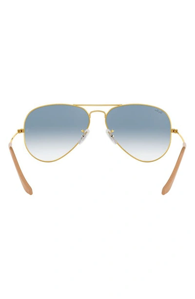 Ray Ban Small Original 55mm Aviator Sunglasses - Blue Grd In Light Blue ...