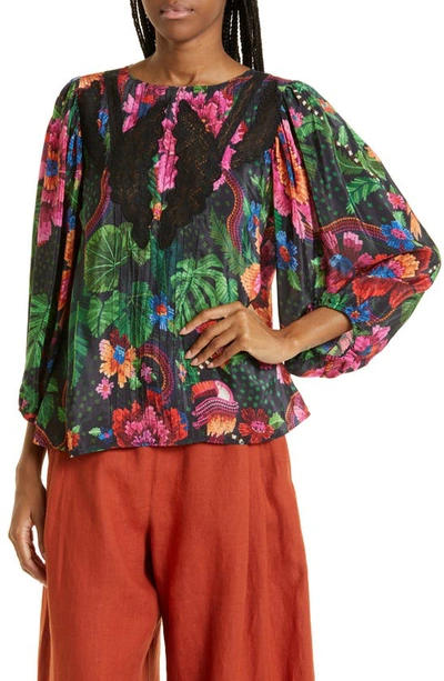 Farm Rio Blouse In Black | ModeSens