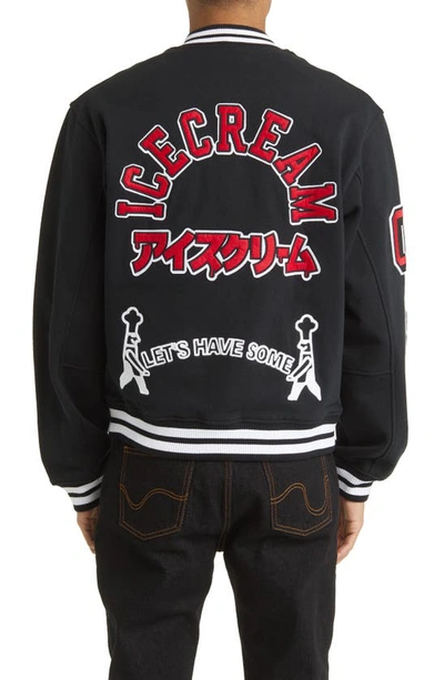 Ice Cream Anniversary Varsity Jacket In Black | ModeSens