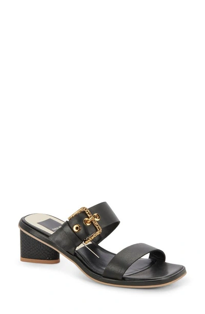 Dolce Vita Riva Sandal In Black Leather | ModeSens