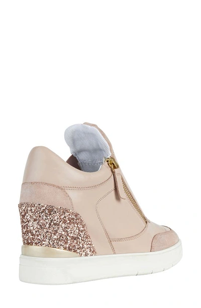 Geox Maurica Wedge Sneaker In Nude Modesens