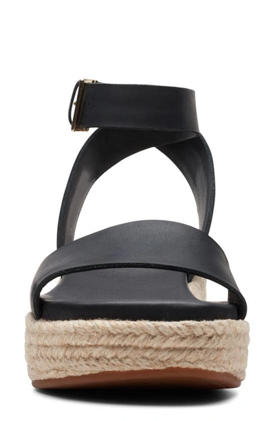 Clarks Kimmei Ivy Espadrille Platform Sandal In Black | ModeSens