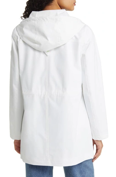 Sam Edelman Patch Pocket Hooded Water Repellent Rain Jacket In White ...