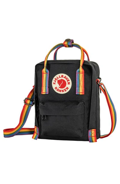 Fjall Raven Kånken Rainbow Sling Shoulder Bag In Black-rainbow Pattern ...