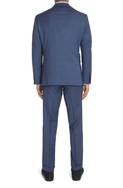 Jack Victor Esprit Soft Constructed Plaid Stretch Wool Suit In Blue ...