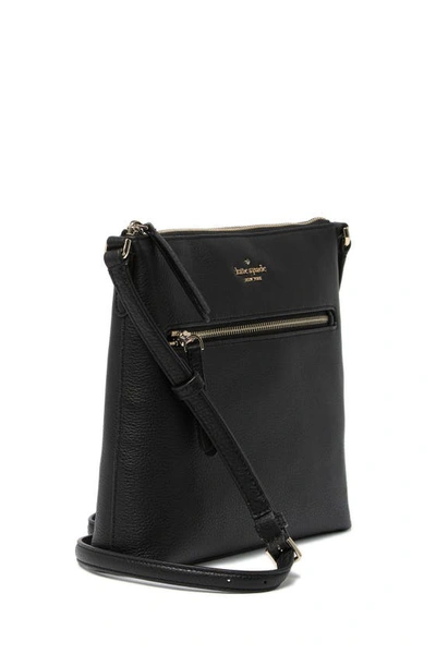 Kate Spade Jackson Top Zip Leather Crossbody Bag In Black | ModeSens
