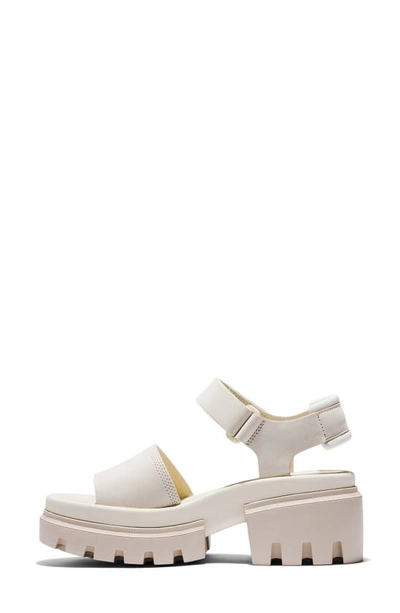 Timberland Everleigh Platform Sandal In White | ModeSens