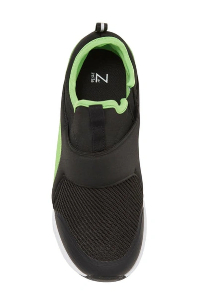 Z By Zella Kids' Slip-on Sneaker In Black Neon | ModeSens