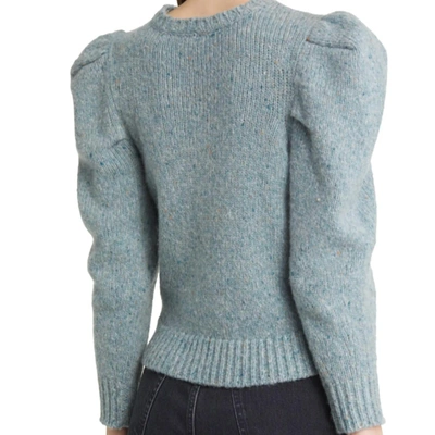 Frame Pleated Sleeve Sweater In Chambray Blue | ModeSens