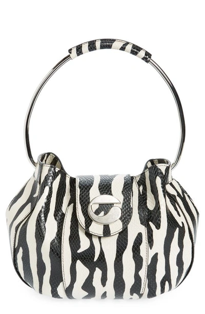 Coperni Kids' Large Zebra Print Snakeskin Embossed Ring Pouch In Black ...