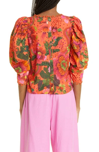 Farm Rio Cotton Blooming Garden Blouse | ModeSens