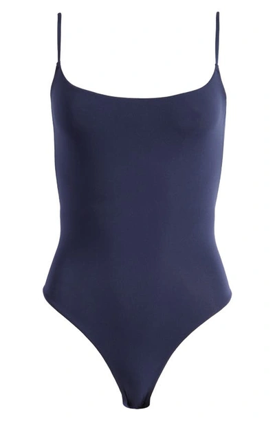 Skims Fits Everybody Camisole Thong Bodysuit In Navy | ModeSens