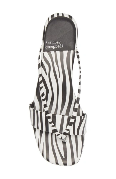 Jeffrey Campbell Animale Platform Sandal In Black White Zebra | ModeSens