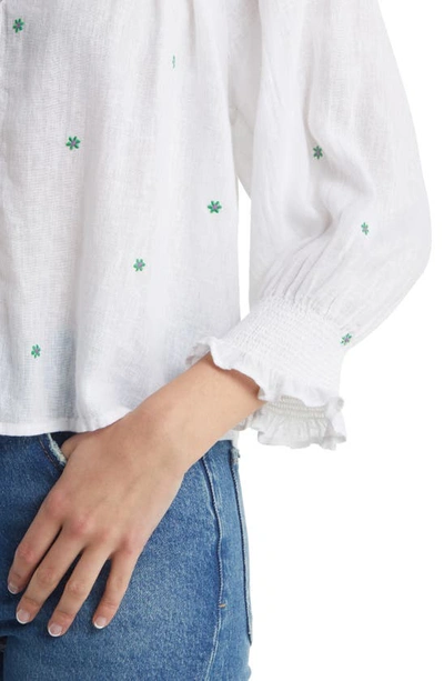 Rails Womens Green Daisy Embroidery Mariah Floral-embroidery Linen ...