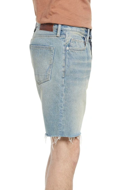 Allsaints Switch Ripped Damaged Cutoff Denim Shorts In Dirty Indigo ...
