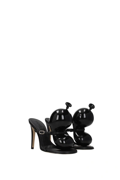 Loewe Balloon 100 Leather Sandals In Black | ModeSens