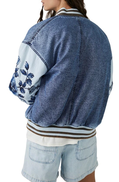 Free People Team Spirit Jacket In Stone Blue | ModeSens