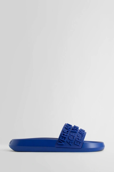 Versace Rubber Slides In Blue | ModeSens