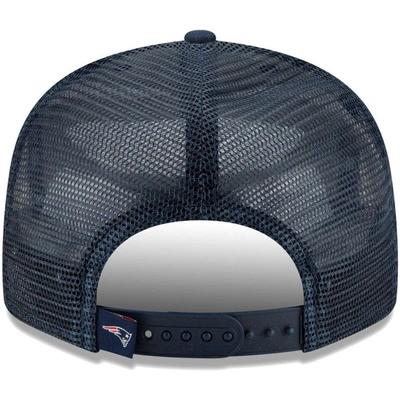 New Era Navy New England Patriots Script Trucker 9fifty Snapback Hat ...