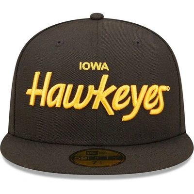 New Era Black Iowa Hawkeyes Griswold 59fifty Fitted Hat | ModeSens