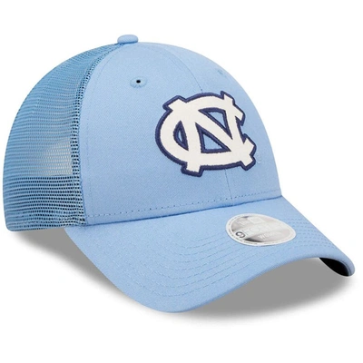 New Era Light Blue North Carolina Tar Heels 9forty Logo Spark Trucker ...