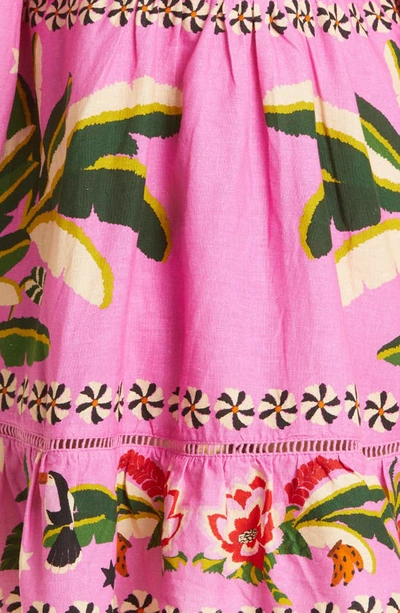 Farm Rio Leopard Forest Long Sleeve Dress In Leopard Forest Pink | ModeSens