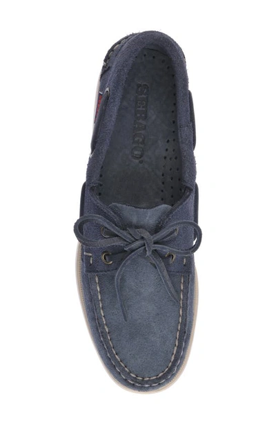 Sebago Portland Roughout Boat Shoe In Blue Navy | ModeSens