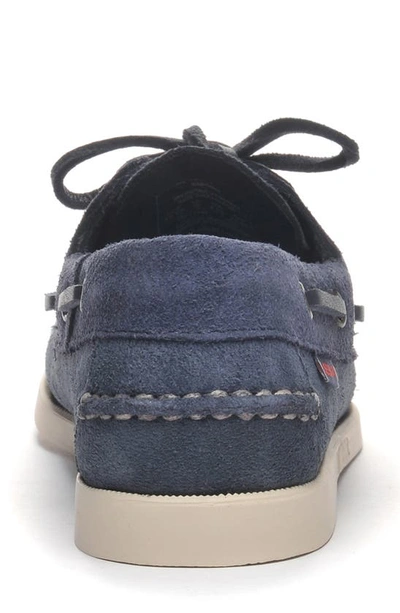 Sebago Portland Roughout Boat Shoe In Blue Navy | ModeSens
