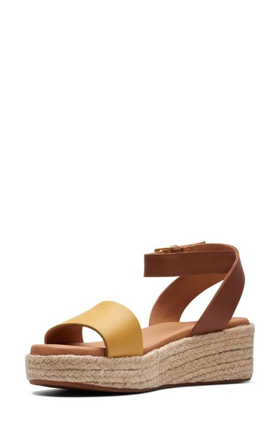 Clarks Kimmei Ivy Espadrille Platform Sandal In Dark Tan Combi | ModeSens