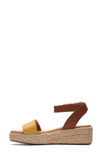 Clarks Kimmei Ivy Espadrille Platform Sandal In Dark Tan Combi | ModeSens
