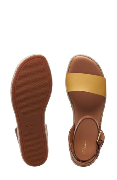 Clarks Kimmei Ivy Espadrille Platform Sandal In Dark Tan Combi | ModeSens