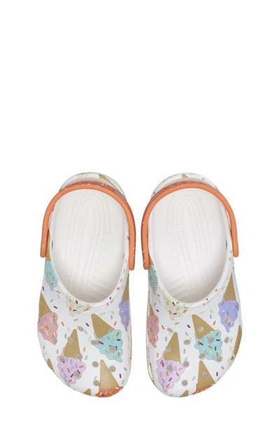 Crocs Kids' Classic Ice Cream Graphic Clog In White/ Multi | ModeSens