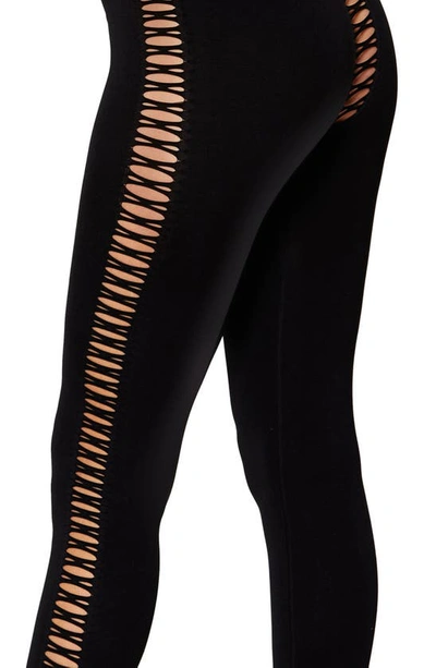 Dreamgirl Strappy Cutout Bodystocking Catsuit In Black | ModeSens