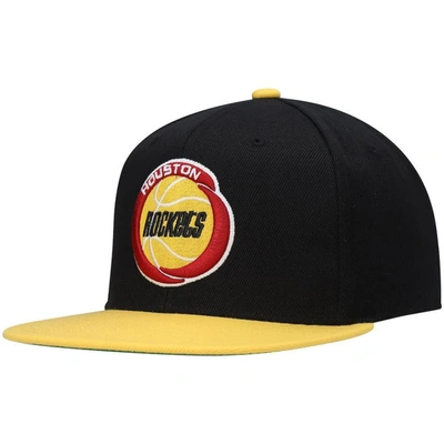 Mitchell & Ness Men's Black And Yellow Houston Rockets Hardwood ...