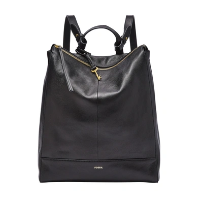Fossil Women's Elina Leather Convertible Backpack In Black | ModeSens