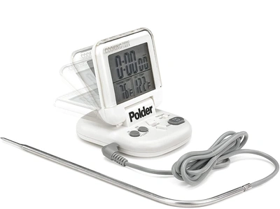 Polder Thm-362-90 Digital In-oven Probe Thermometer/timer, White | ModeSens