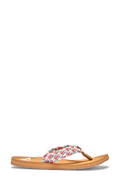 Roxy Porto Iii Flip Flop In White/pink/multi | ModeSens