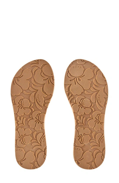 Roxy Porto Iii Flip Flop In White/pink/multi | ModeSens