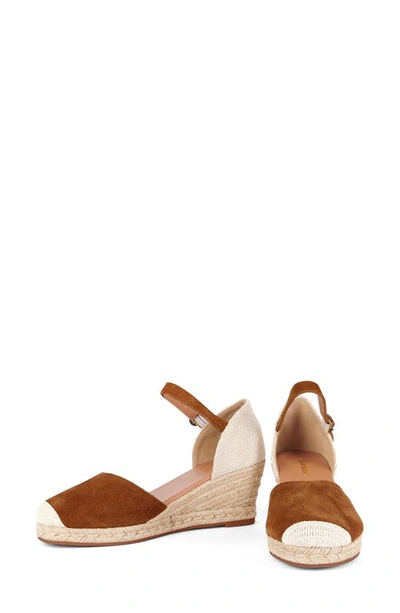 Barbour Women's Frances Ankle-strap Espadrille Wedge Sandals In Cognac ...