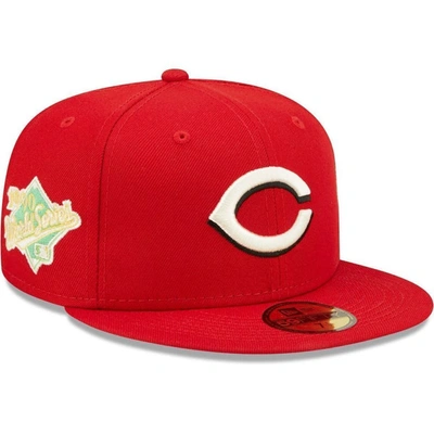 New Era Red Cincinnati Reds 1990 World Series Champions Citrus Pop Uv ...
