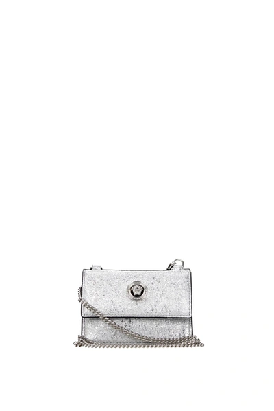 Versace Coin Purses Leather Silver | ModeSens